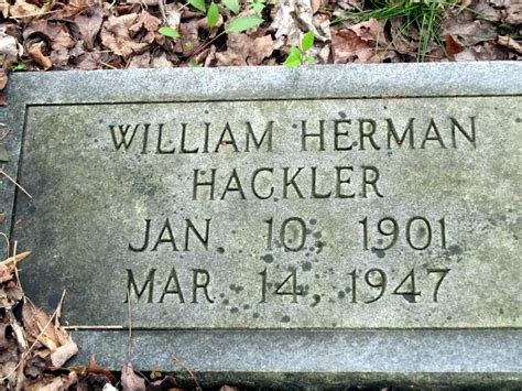 William Herman Hackler 1901 1947 Mémorial Find A Grave