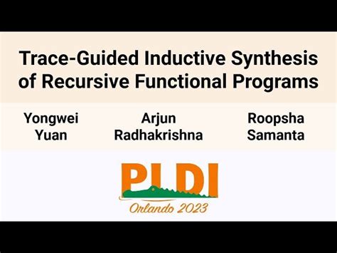 free video trace guided inductive synthesis of recursive functional