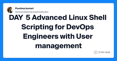 Day 5 Advanced Linux Shell Scripting For Devops Engineers With User