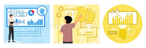 Text Data Analysis Ai Automated Data Preprocessing Ai Anomaly Detection Concept Stock Vector