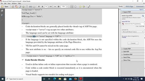 Tybscit Sem 5 Web Application Fundamentals Code Behind Event Handling Advanced Web Programming