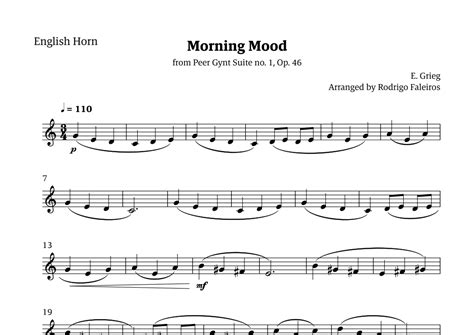 Morning Mood Solo English Horn Level 3 Arr Rodrigo Faleiros By