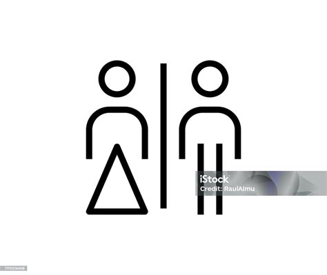 Wc 라인 아이콘 남자에 대한 스톡 벡터 아트 및 기타 이미지 남자 단체 로고 Istock