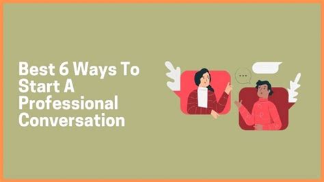 Best 8 Ways To Start A Professional Conversation