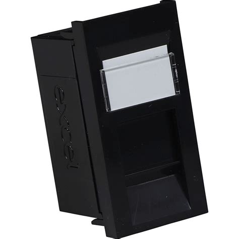 Buy Excel Cat UTP Unscreened RJ Euro Module Black Comms