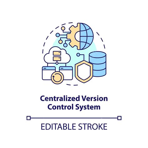 Centralized Version Control System Concept Icon Management Illustration