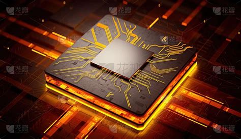 赛博朋克ai的3d渲染。电路板。技术背景。中央计算机处理器cpu和gpu的概念。数字芯片主板。技术科素材 花瓣网