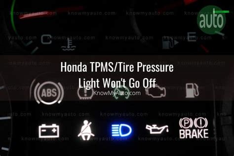 How To Reset Honda Tire Pressure TPMS Light Know My Auto