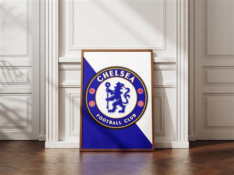 Chelsea Fc Logo Poster Minimalist Football Wall Art Etsy Uk