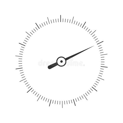 Round Gauge Scale With Arrow Templete Of Circular Measuring Tool