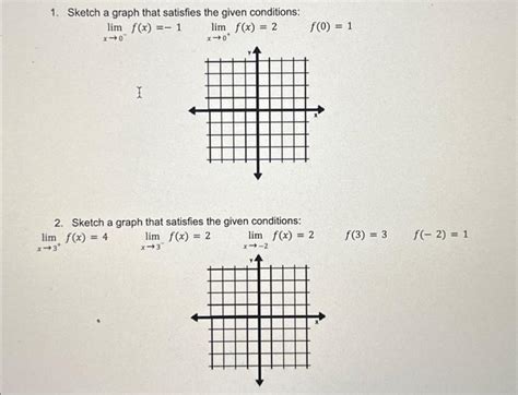 Solved 1 Sketch A Graph That Satisfies The Given