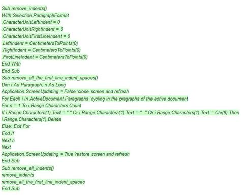 I Need Office 2010 Vba Indent Code