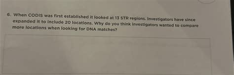 Solved When Codis Was First Established It Looked At 13 ﻿str