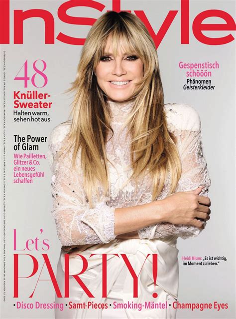 Heidi Klum In Feathered Heels And Trench For Instyle December 2025