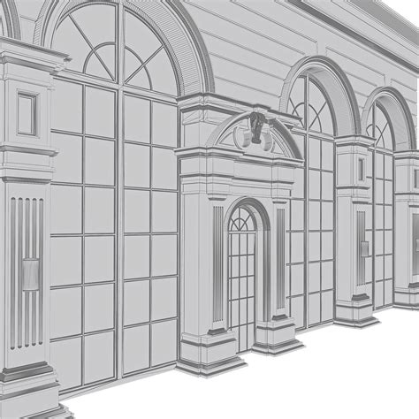 3d Model Classic Facade Element Vr Ar Low Poly Cgtrader