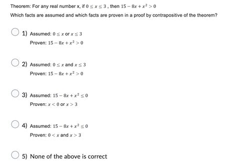 solved theorem for any real number x if 0≤x≤3 then