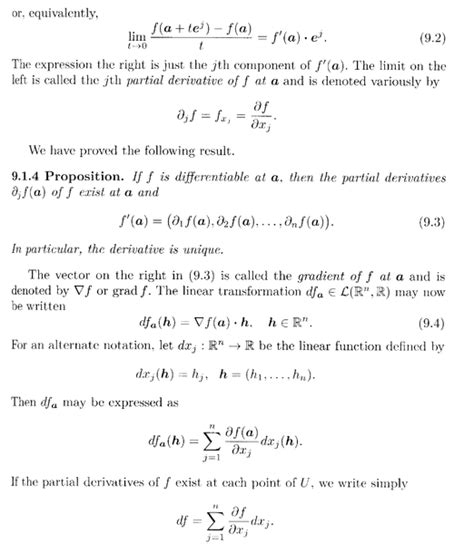 Derivative Of A Real Valued Function Of Several Variables • Physics Forums