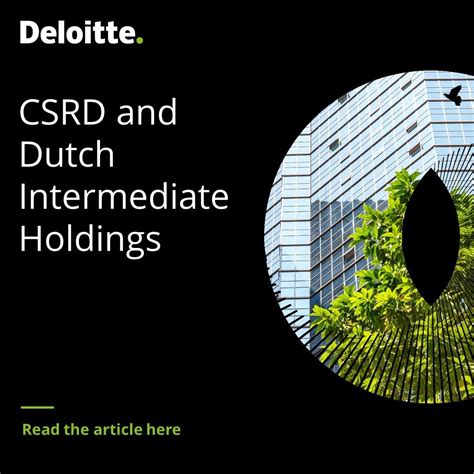 Deloitte On Linkedin Csrd And Dutch Intermediate Holdings Deloitte