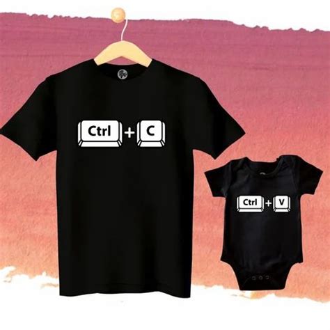 Ctrl C Ctrl V Copy Paste Matching Father Son Father Daughter Combo T shirt जनरल बक समनय