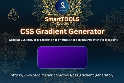 Css Gradient Generator Copy And Paste Stylish Gradients Css Code ~ Smarttools