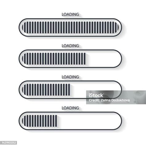 Set Of Vector Loading Icons Loading Bar Progress Icon Download Progress Collection Loading