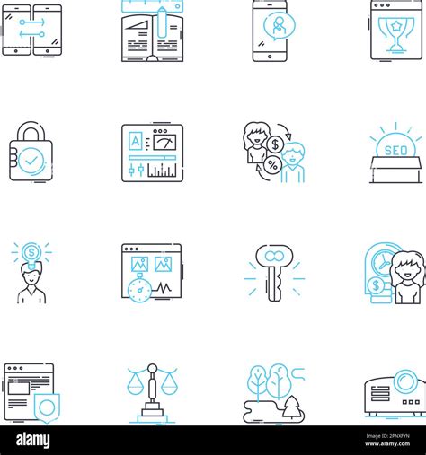 Service Quality Linear Icons Set Excellence Responsiveness Consistency Reliability Empathy