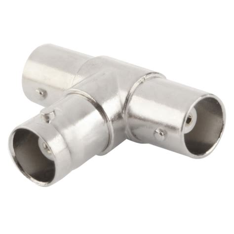 3 Way Bnc Female To Double Bnc Female T Adapter