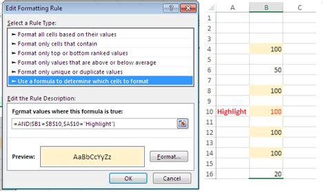 Excel Conditional Format Highlight Duplicate Values In A Column Based On The Contents Of