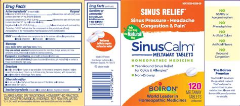 Dailymed Sinuscalm Atropa Belladonna Sanguinaria Canadensis Root