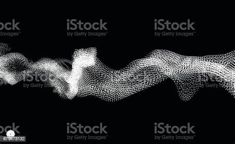 물결 모양 배경입니다 모션 효과 함께 구성입니다 벡터 일러스트 레이 션을 추상화 합니다 3차원 형태에 대한 스톡 벡터 아트 및 기타 이미지 Istock