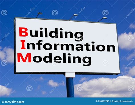 Bim Building Information Modeling Symbol Concept Words Bim Building Information Modeling On