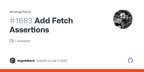 Add Fetch Assertions · Issue 1683 · Whatwgfetch Chris Zuber