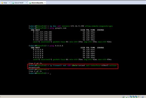 Konfigurasi NAT Dhcp Hotspot VMware KONFIGURASI MIKROTIK