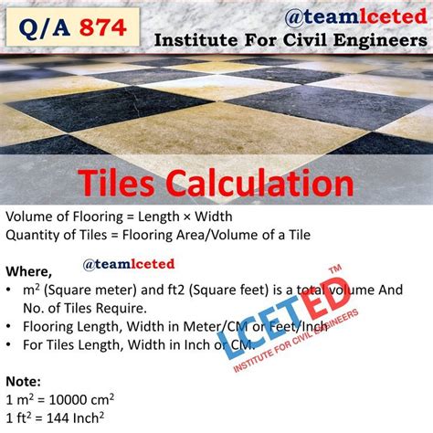 TILES CALCULATION Civil Engineering How To Plan Best Floor Tiles