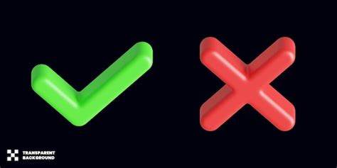 Premium Psd Check And Cross Mark 3d