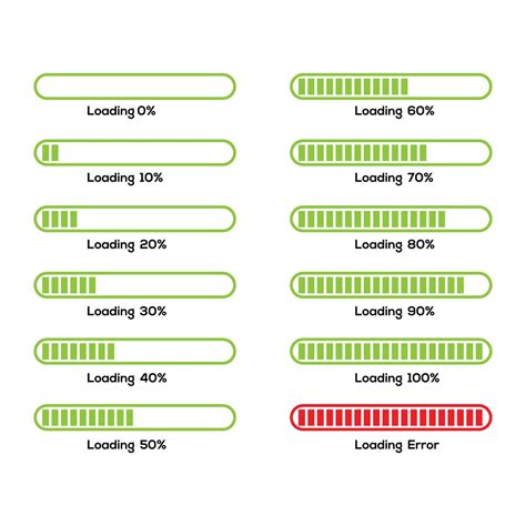Set Of Loading Uploading Downloading Status Bar Icon Download