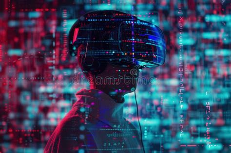 A Hacker Navigates A Vibrant Virtual World Filled With Digital Locks