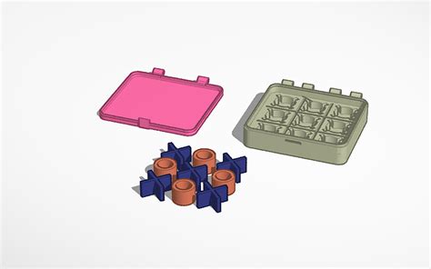 3d Design Tic Tac Toe In A Box Tinkercad