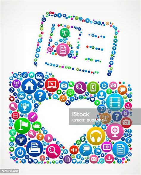 사랑 하는 폴더와 후보 프로필 인터넷 통신 기술 아이콘 패턴 개념에 대한 스톡 벡터 아트 및 기타 이미지 개념 개념과 주제