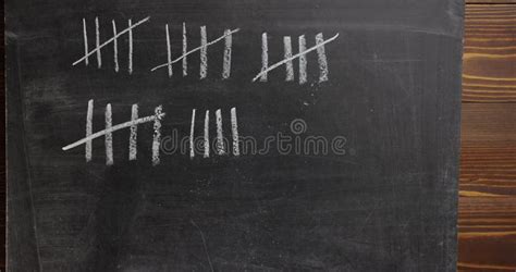 Chalk Tally Chart Counting New Lines Appear Stock Footage Video Of
