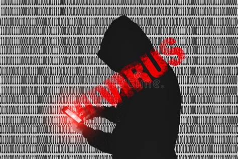 Man In Hoodie Is Hacking Personal Data On Green Background Information Security Virtual Virus