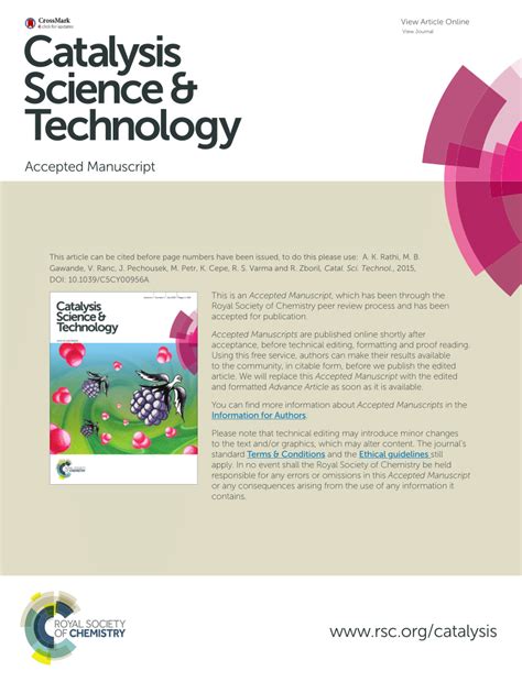 PDF Catalysis Science Technology
