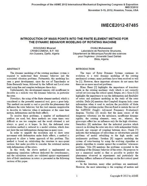 Pdf Introduction Of Mass Points Into The Finite Element Method For