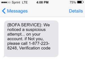 {bofa Service} Suspicious Attempt On Your Account Text Message Scam