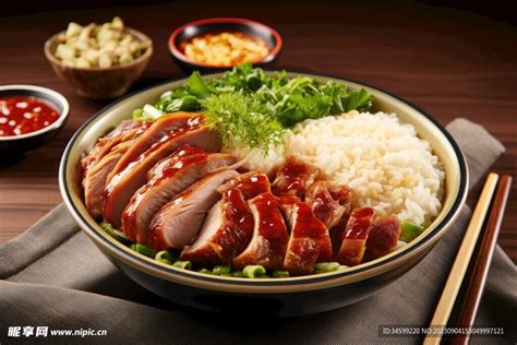 叉烧饭 摄影图 传统美食 餐饮美食 摄影图库 昵图网