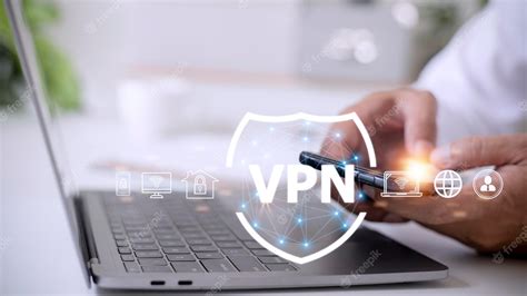 Premium Photo Vpn Secure Connection Concept Person Using Virtual Private Network Technology To