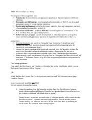 Sexuality Case Study Docx AMD 165 Sexuality Case Study The Purpose Of This Assignment Is To