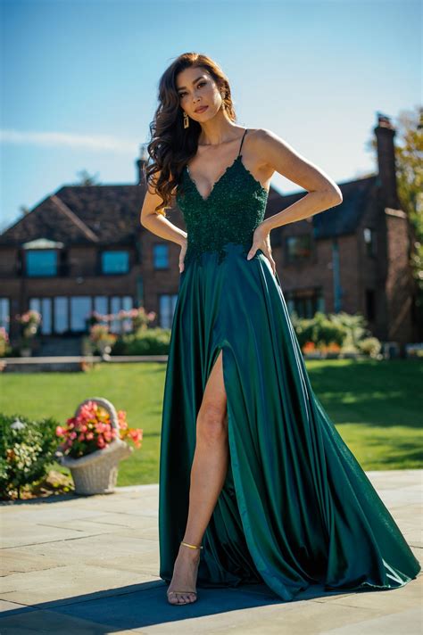 Dark Forest Green Prom Dress