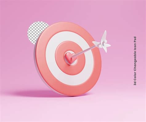 premium psd 3d business target ui icon or 3d business target point