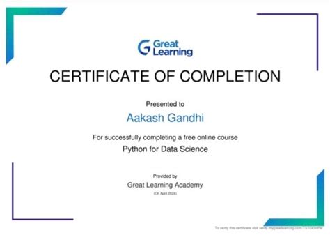 aakash gandhi on linkedin datascience python certification greatlearning datadriven…